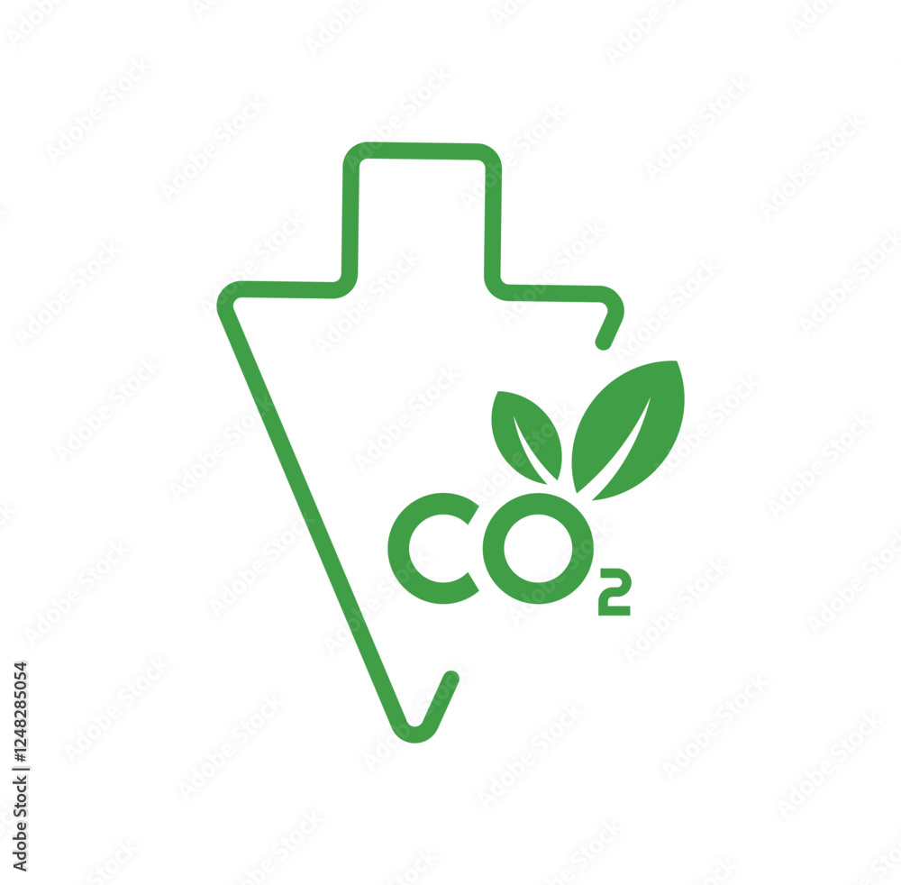 reducing CO2 emissions to stop climate change. green energy background ...