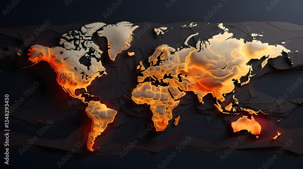 Detailed and comprehensive world map displaying the boundaries of ...