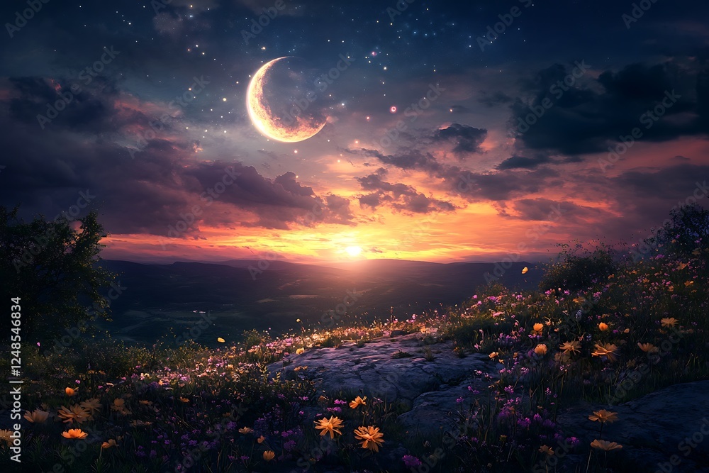 Elegant Spring Equinox Artwork Highlighting Seasonal Renewal Stock ...