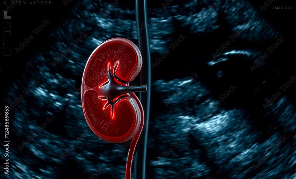 Kidney ultrasound images with detailed renal structures perfect for ...