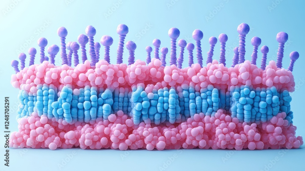Peptidoglycan cell wall assembly in bacterial cells illustrating ...