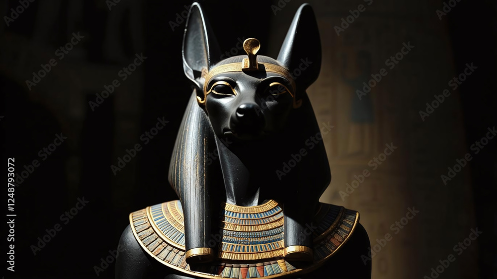 Anubis Egyptian God of Dead Black Statue, Death Deity and Mythology ...