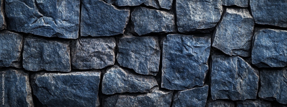 Dark blue stone wall texture, outdoor setting, background blur, design ...