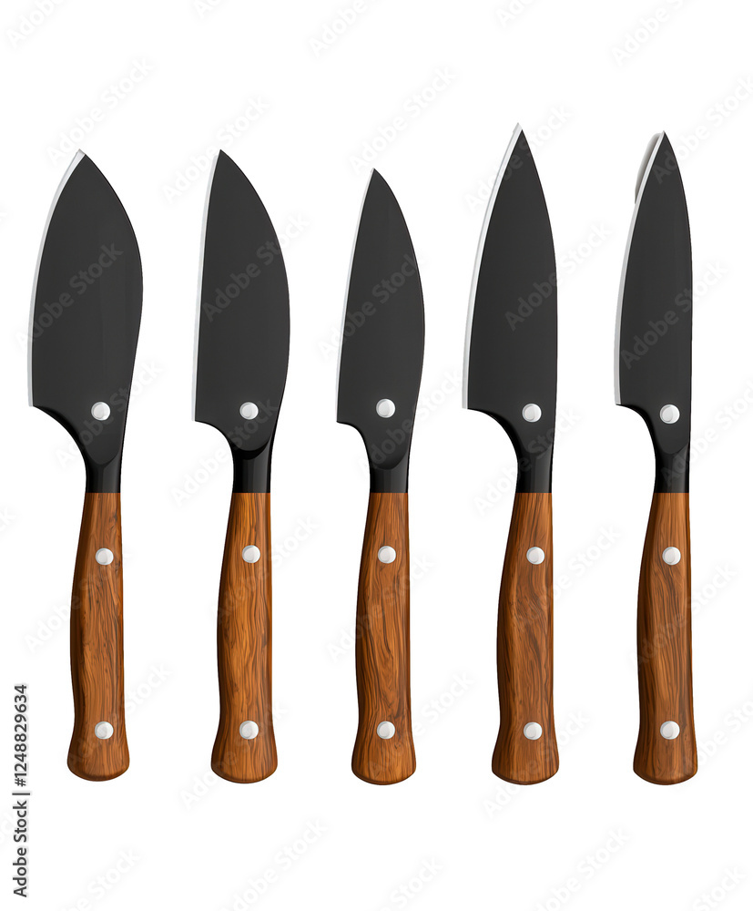 Set of palette knives with various blade shapes for artists Stock Photo ...