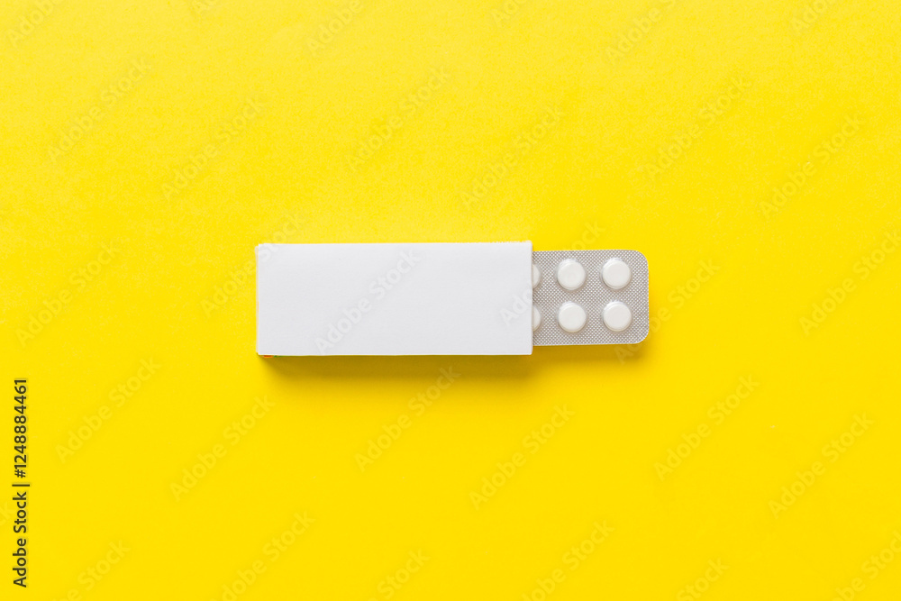Blank White Product Package Box Mock-up. Open blank medicine drug box ...