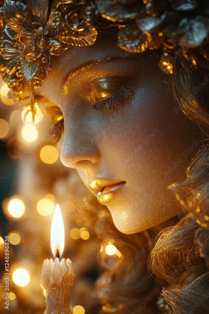 Hindu Gilt Copper Shiva Figurine in Golden Temple Patan Nepal April ...