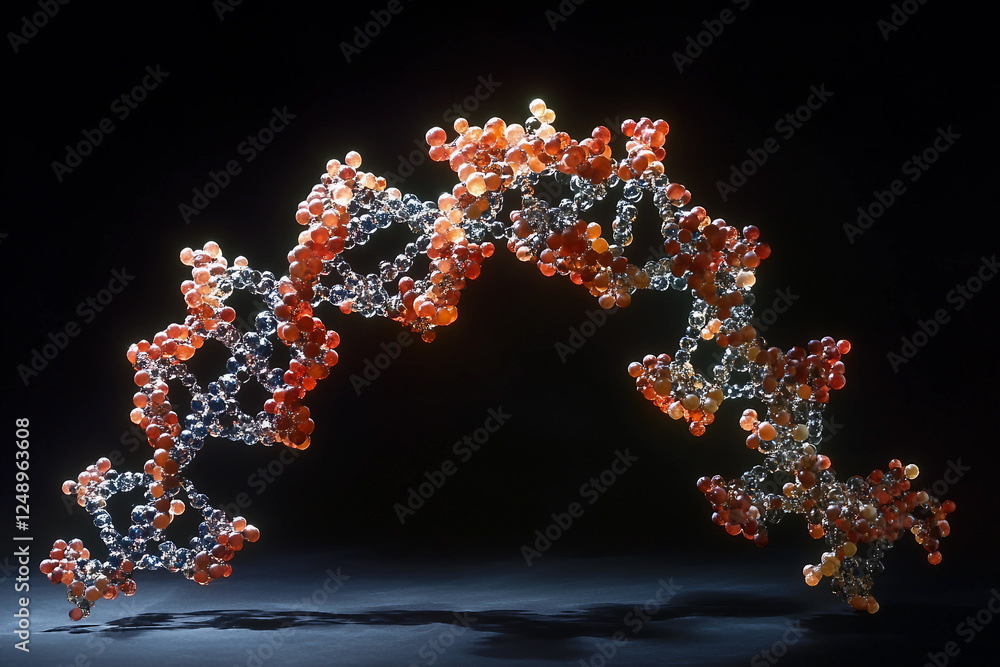 AI-Generated Illustration of Molecular DNA Structure Showing Genetic ...