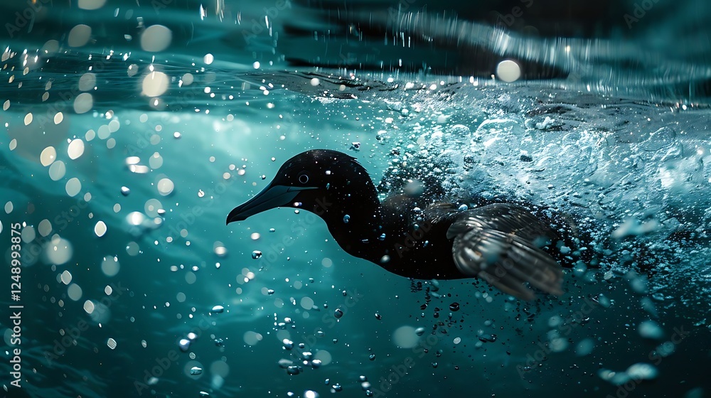 The great auk (Pinguinus impennis) was a large, flightless seabird that ...