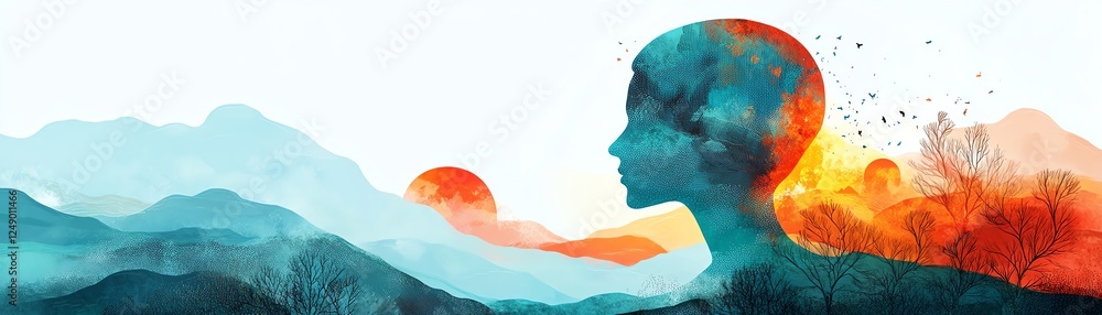 Concept for World Mental Health Day, showing the significance of mental ...