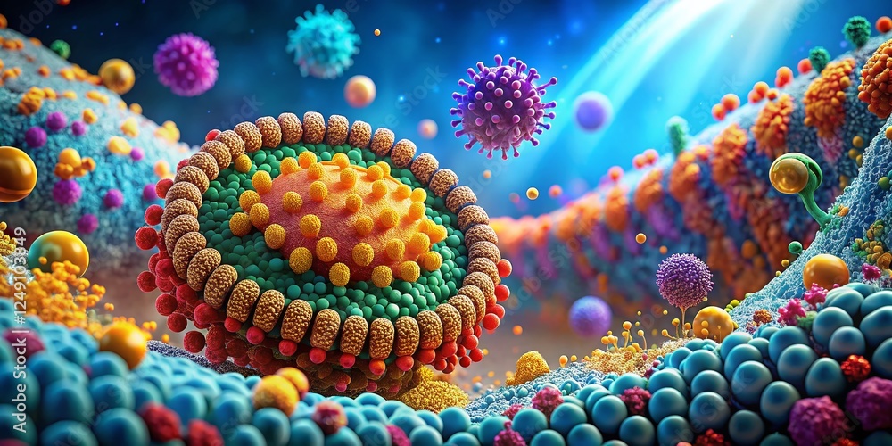 Microscopic View of a Cell's Plasma Membrane: Phospholipid Bilayer ...