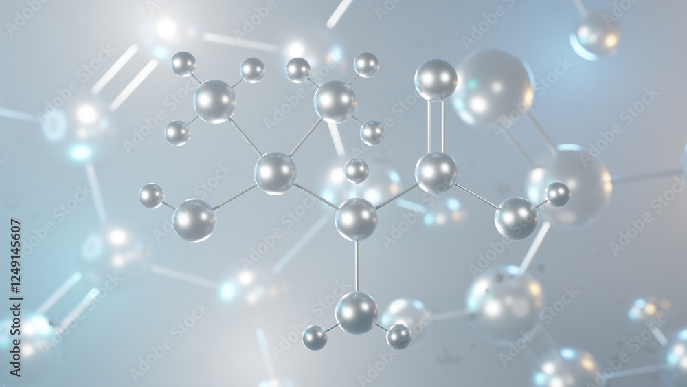 penicillamine molecular structure, 3d model molecule, heavy metal ...
