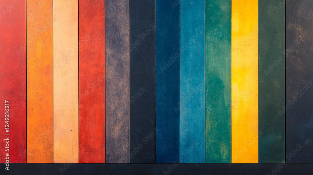 Rainbow Wood Stain Swatches: A vibrant collection of painted wooden ...