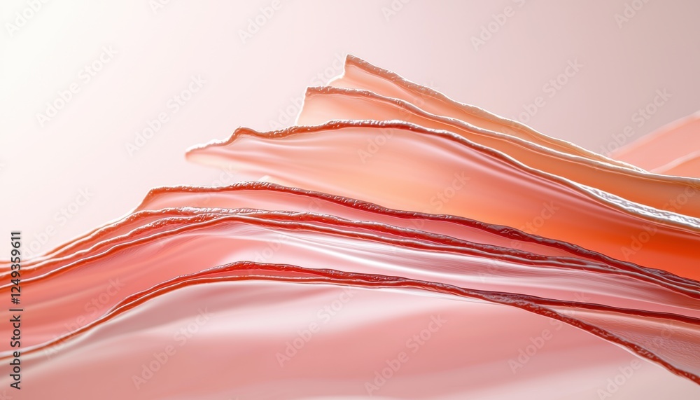 Scientific 3D visualization of skin anatomy, highlighting the epidermis ...