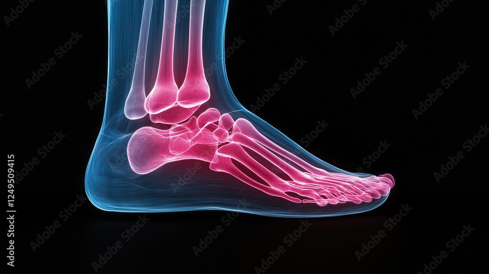 Ankle and foot x-ray displaying a bunion or hallux valgus. The patient ...