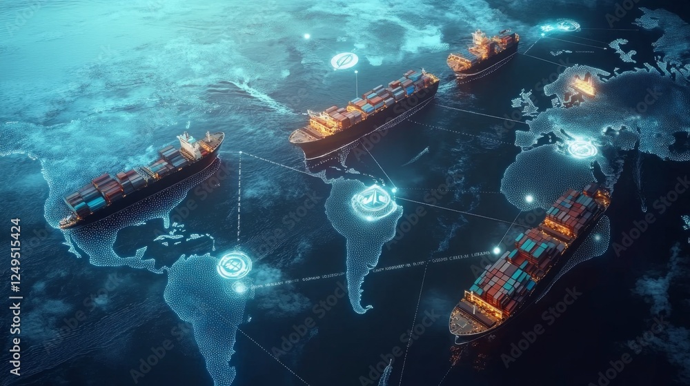 Mapping global shipping routes worldwide interactive map digital ...