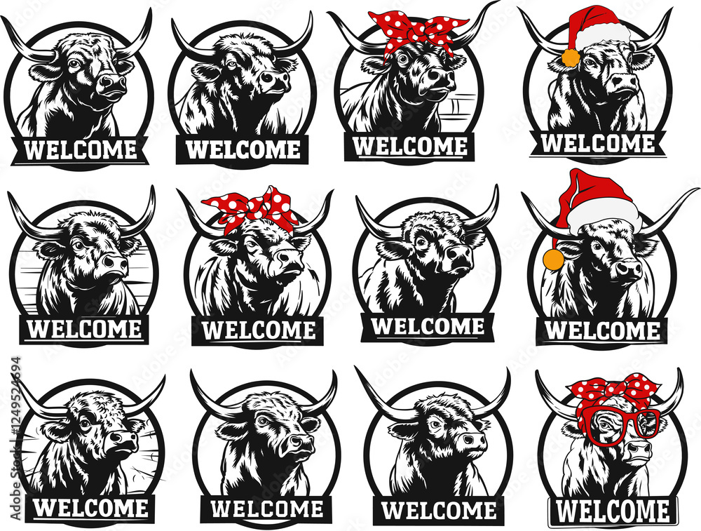 Highland Cow Welcome sign Svg file for laser, SVG File for Cricut ...