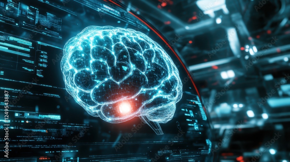 Neural Network Diagnostics: A futuristic digital rendering of a human ...
