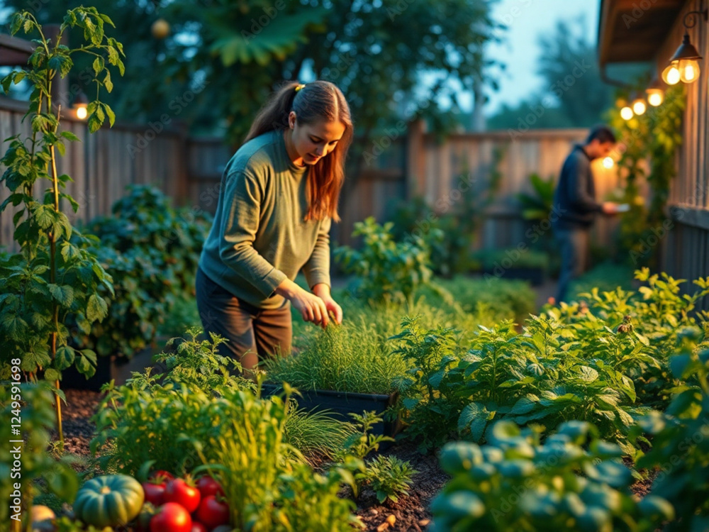 Asian village, eco-friendly living, sustainable agriculture, herb ...