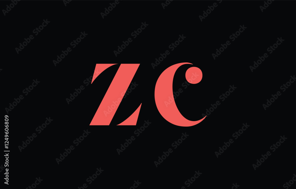 Abstract letter ZC minimal logo design template. This minimal logo ...