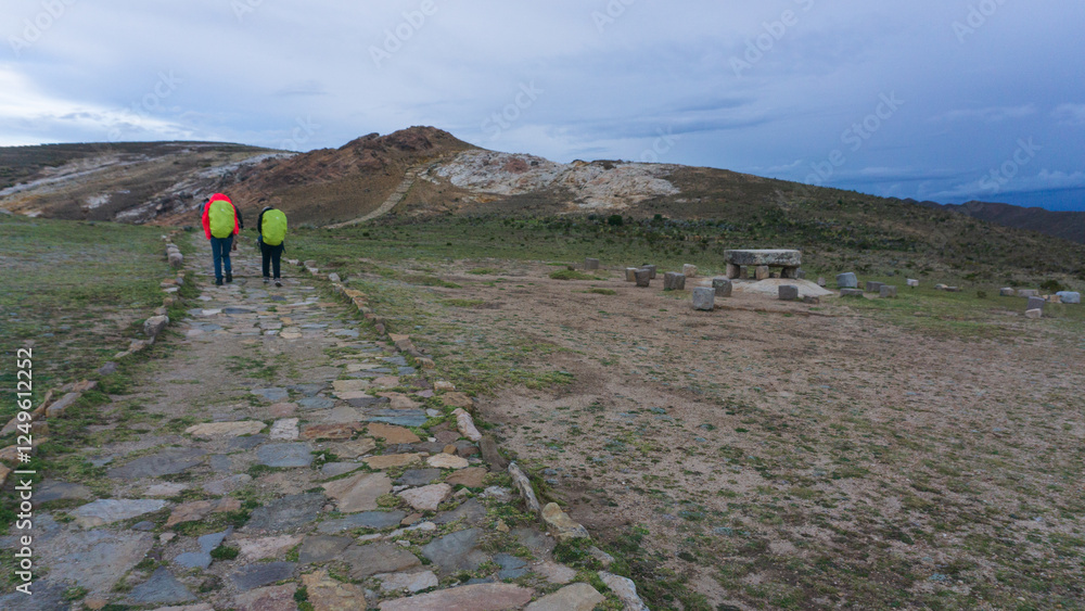 Inca prehistoric ruins, stone table - sacrificial altar, ancient inca ...