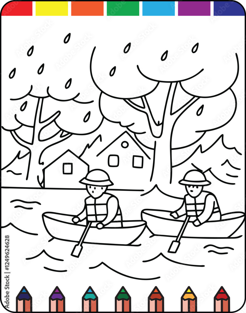 Earthquake Fun: Natural Disaster Coloring Page for Kids, Tornado ...