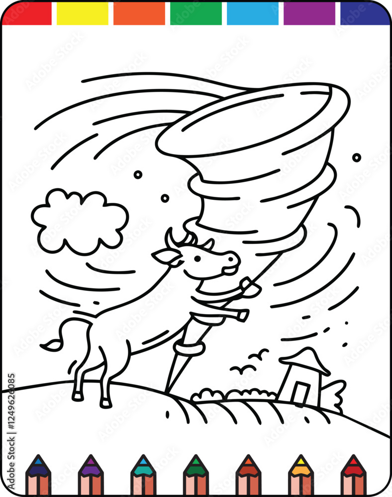 Earthquake Fun: Natural Disaster Coloring Page for Kids, Tornado ...