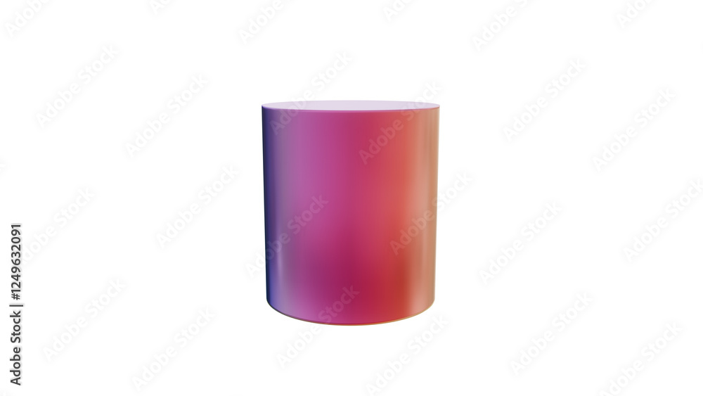 Cylindrical stand for items and objects on a transparent background ...