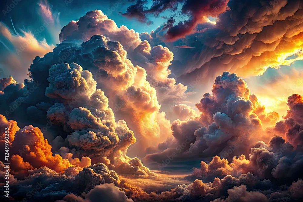 Dramatic 4K cloudscape wallpaper. High-resolution generative AI image ...