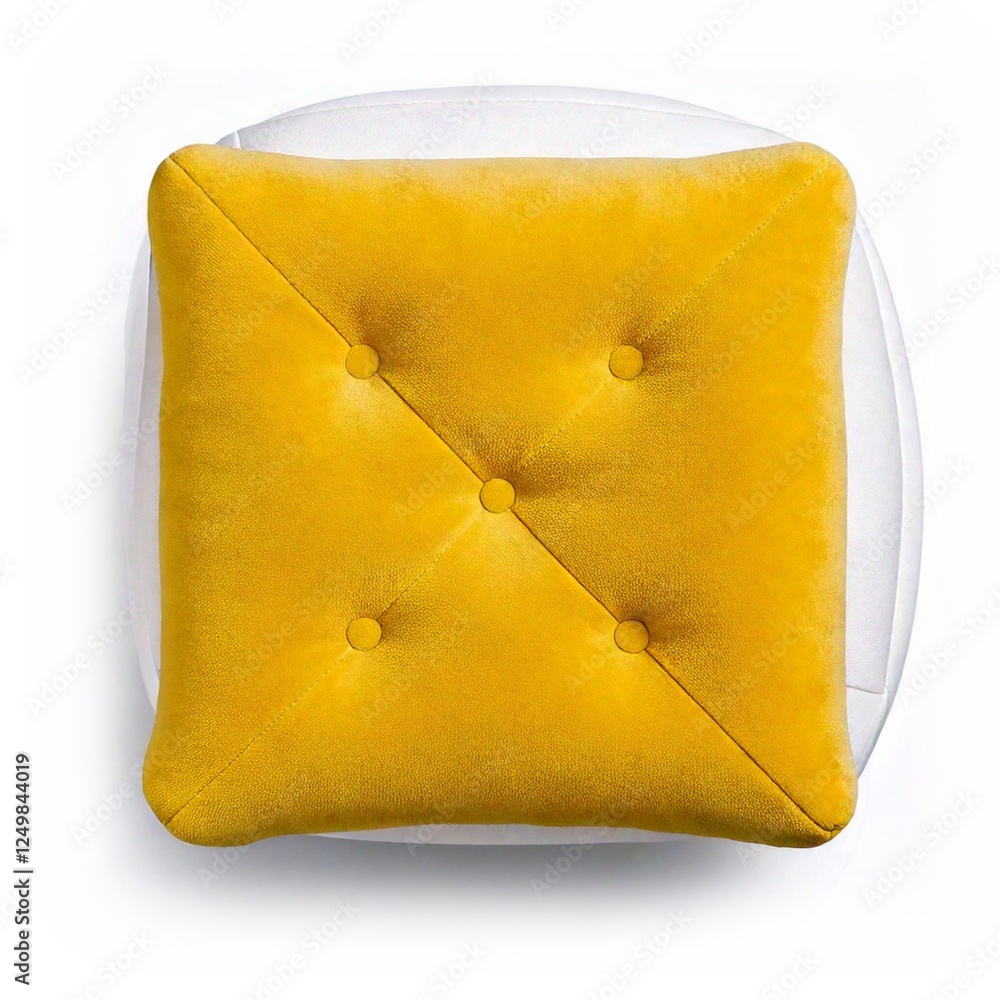 Ottoman chair top view isolated on white background Stock Illustration ...