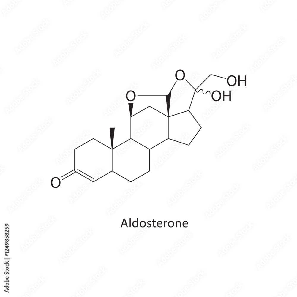 Aldosterone skeletal structure.Sesquiterpene compound schematic ...