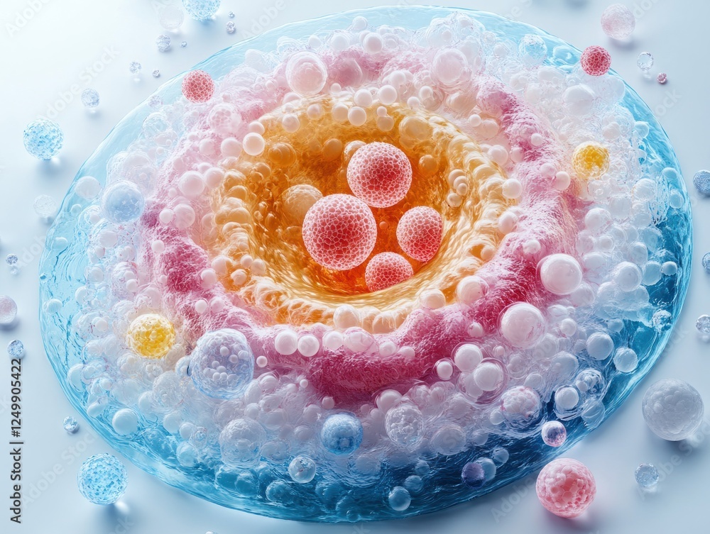 Mitosis Process Stages Educational Diagram Interphase Prophase ...