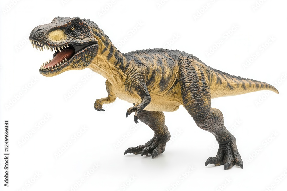Majestic T-Rex Dinosaur Standing Boldly on Pure White Background with ...