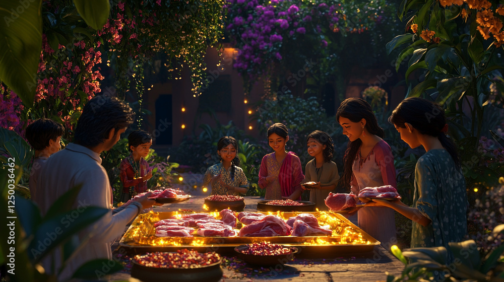 Traditions of Eid al-Adha with Faith, Family, and Feasts. Showcases the ...