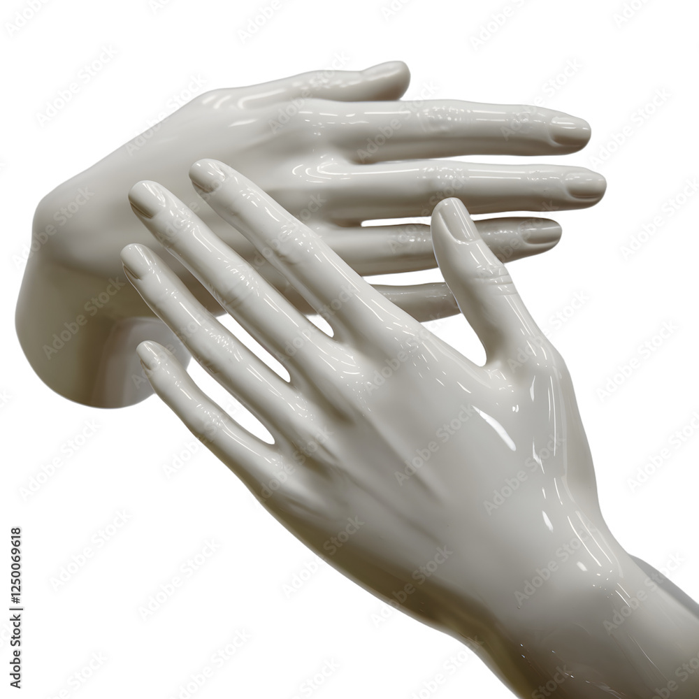 human hand shape mannequin isolated on white background element clipart ...