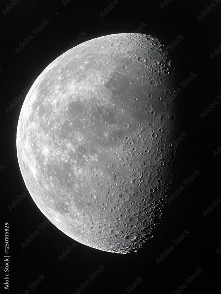 Stunning high resolution image of the moon showing its craters and ...