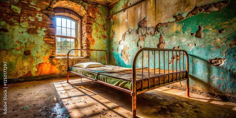 Panoramic Prison Cell: Old Bed, Grim Reality, Solitary Confinement ...