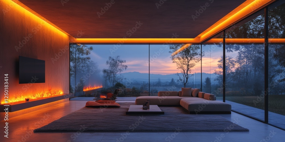 Streamlined Elegance: A Contemporary Smart Home Embracing Digital ...