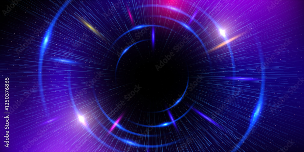 Futuristic Radial Burst of Energy in a Cosmic Light background, glowing ...