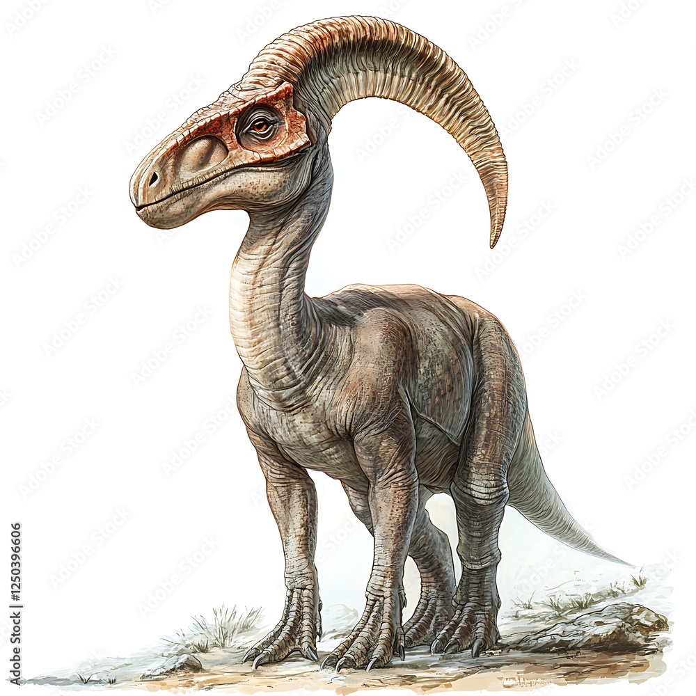 Protoceratops in the Spotlight: A detailed illustration of a ...