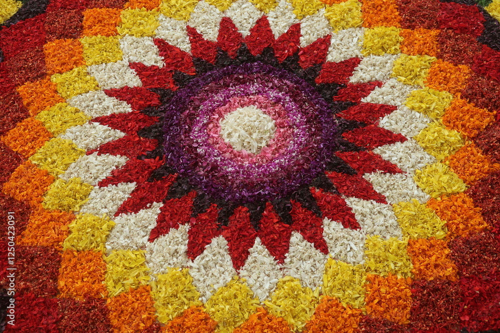 Foto de Stock pookalam designs for onam celebrations , pookalam made ...