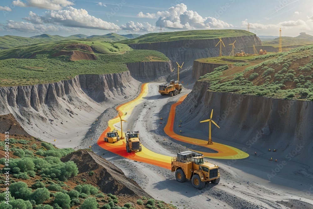 3D Render Visualizations for Ground Stability Analysis Mapping Vibrations and Risk Assessment ...