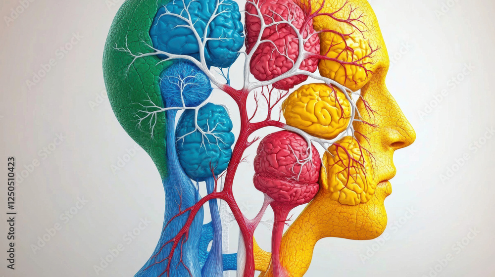 Lymphatic system, A detailed cross-section illustration of the ...