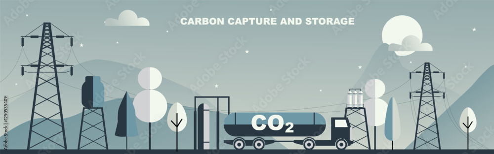 Carbon capture and storage transportation with a CO2 tanker truck ...