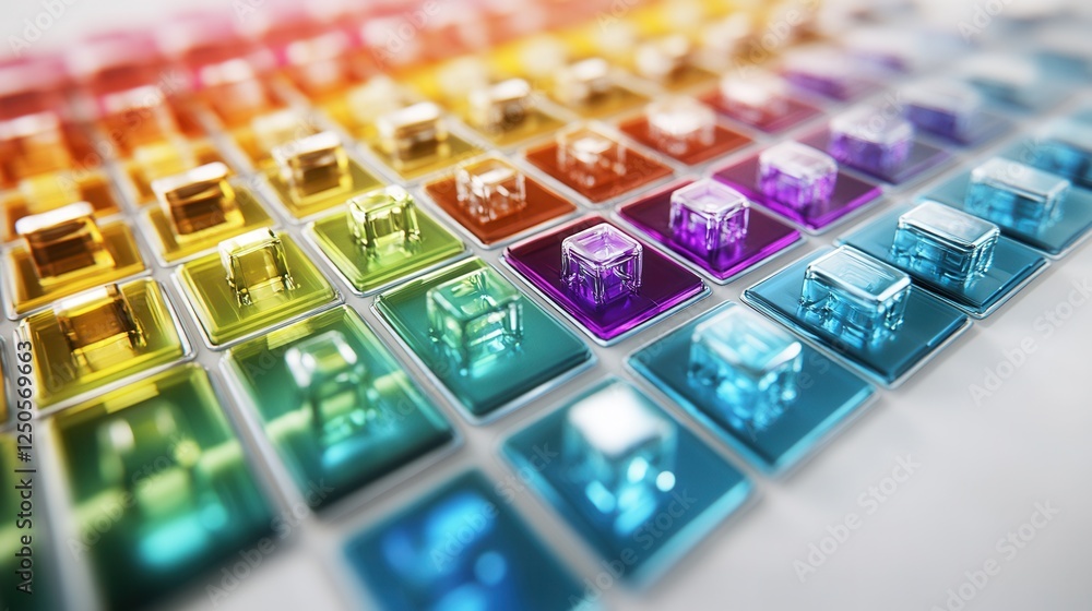 Periodic Table of Elements Design, intricate layout showcasing all ...
