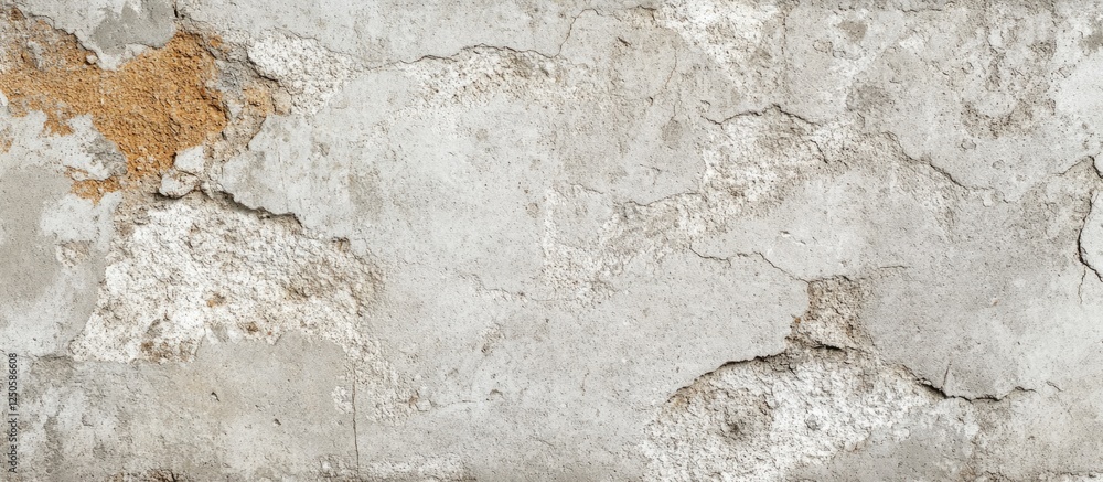 Textured close-up of an aged cement brick wall showcasing cracks and weathering for ...