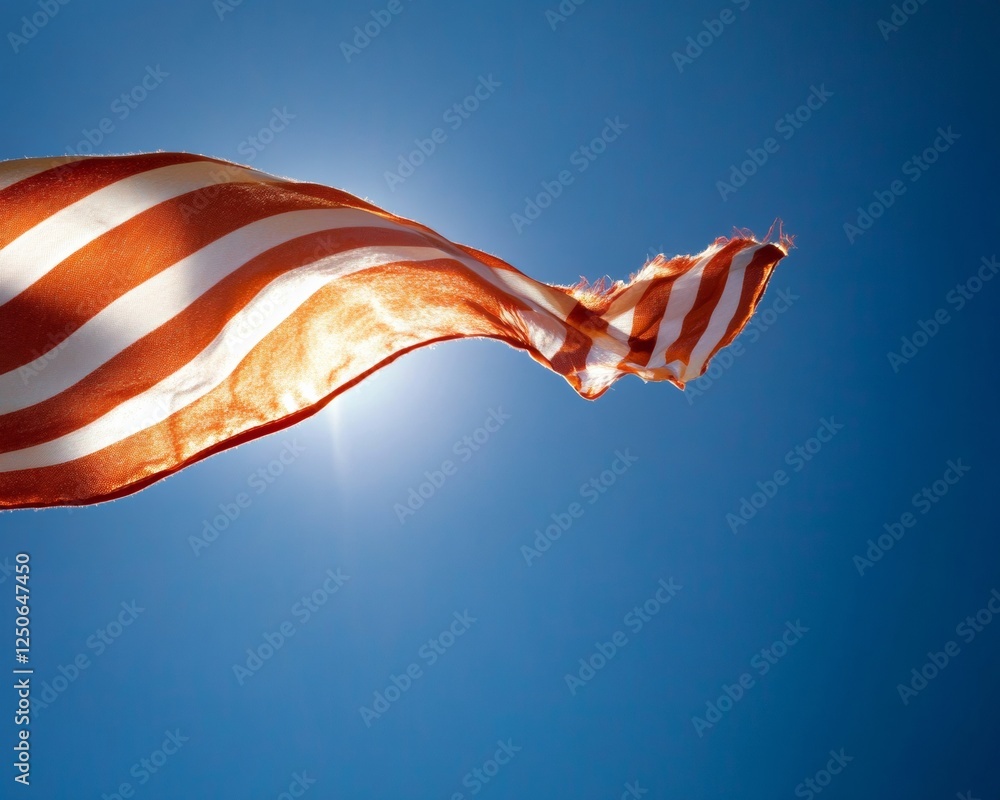 Стоковое фото «Patriotic Vibes Dynamic Rippling Flag in Bold National ...