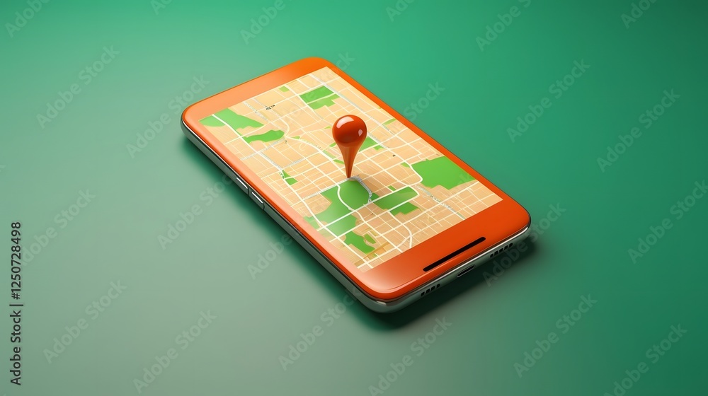 A smartphone screen displaying a real time food delivery tracking map ...