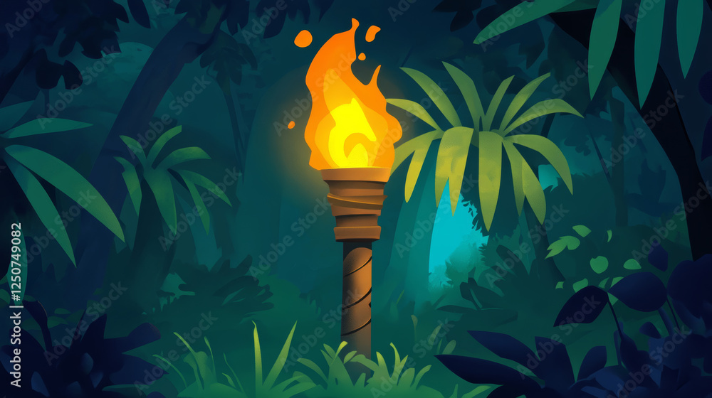 Torch animation sequence. Medieval fantasy or magic torch fire or hot ...