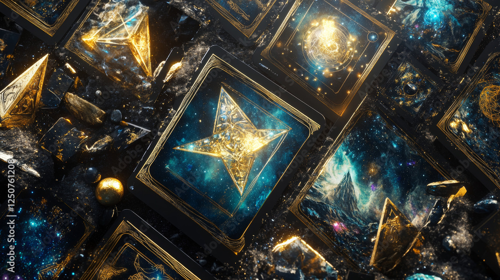 Tarot cards reverse decks with magic occult, esoteric and mystic signs ...