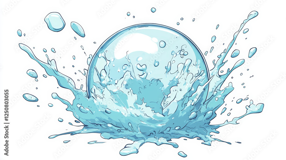 Ilustración de Stock Soap bubble burst effect animated sprite ...